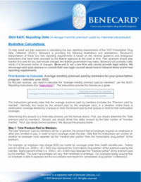 RxDC Reporting Data – Illustrative Calculations - Benecard