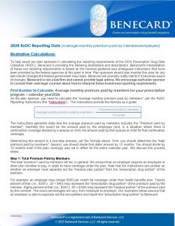 RxDC Reporting Data – Illustrative Calculations - Benecard