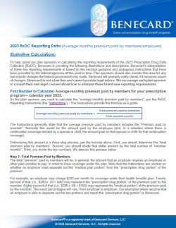 RxDC Reporting Data – Illustrative Calculations - Benecard